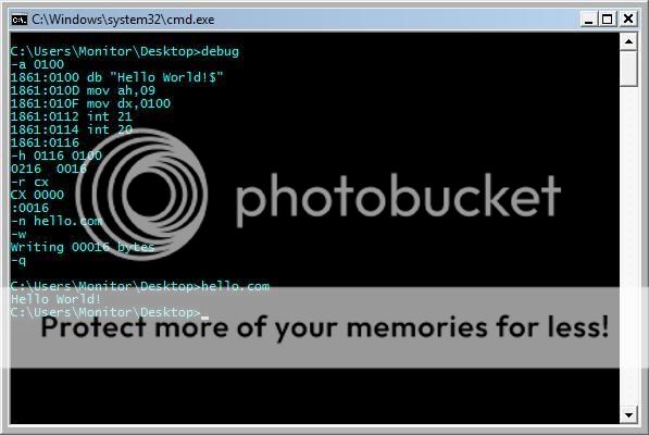 Debug.exe is my assembler | Mark's blog