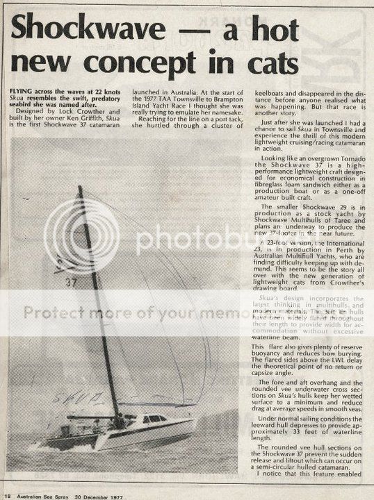 Crowther Shockwave “Tathata” (1987) | Boat Design Net